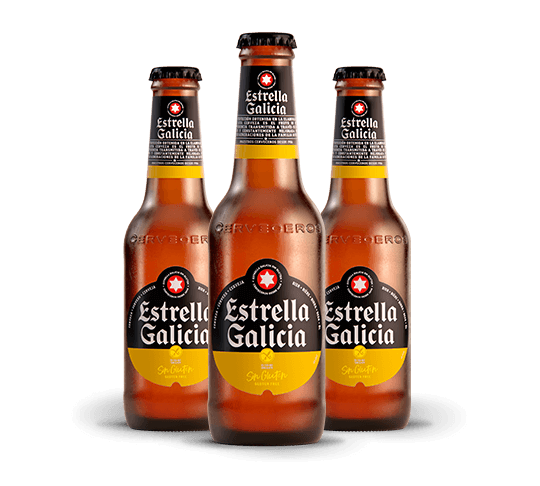 ESTRELLA GALICIA CERVEZA SIN GLUTEN CELIACOS 24/3 RETORNABLE 【 Blas ...